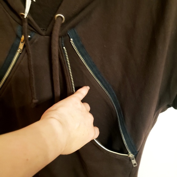 Pitaya | Tops | Pitaya Zippered Detailed Hooded Topl | Poshmark